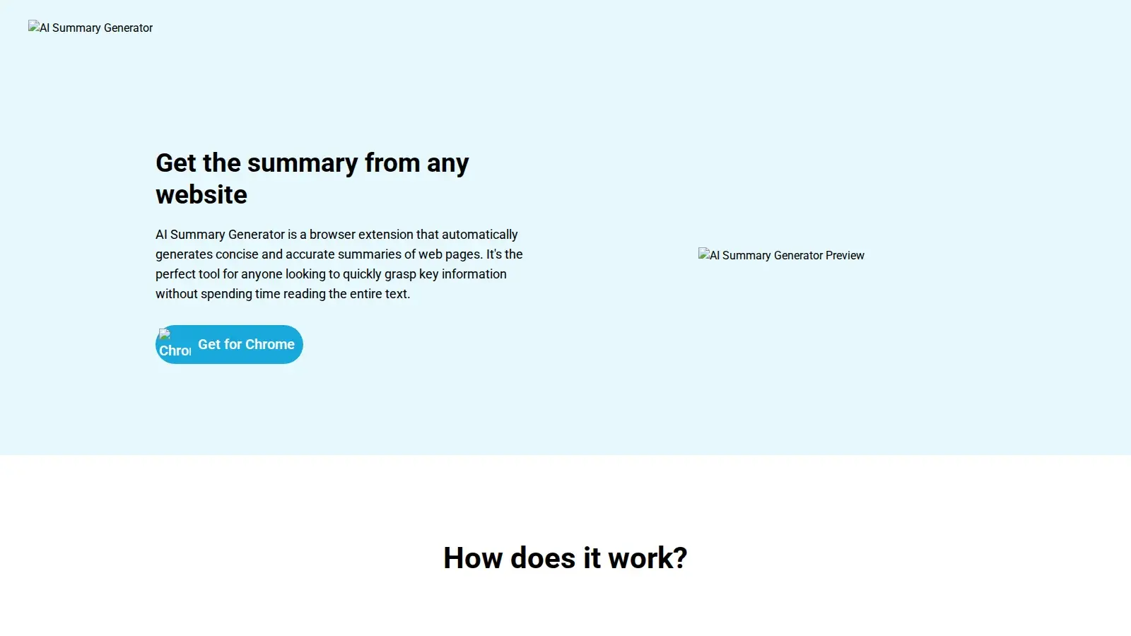 AI Summary Generator: Content Generation AI Tool | Awesome AI Tools