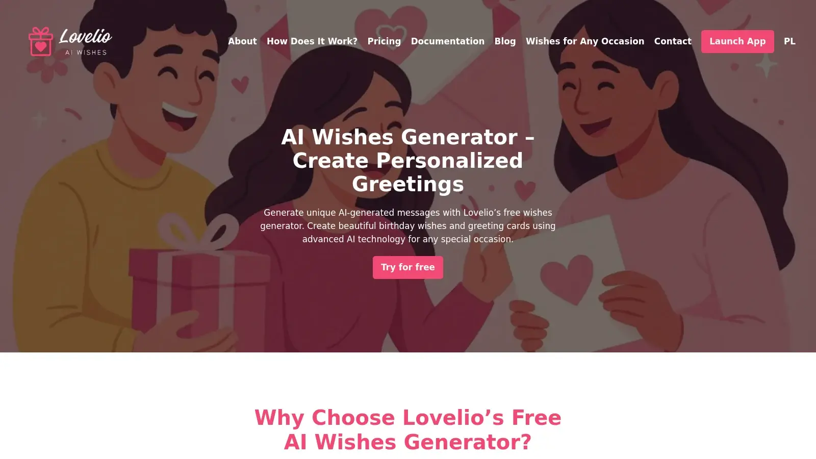 Lovelio AI Wishes Generator: Content Generation, Web Development AI ...