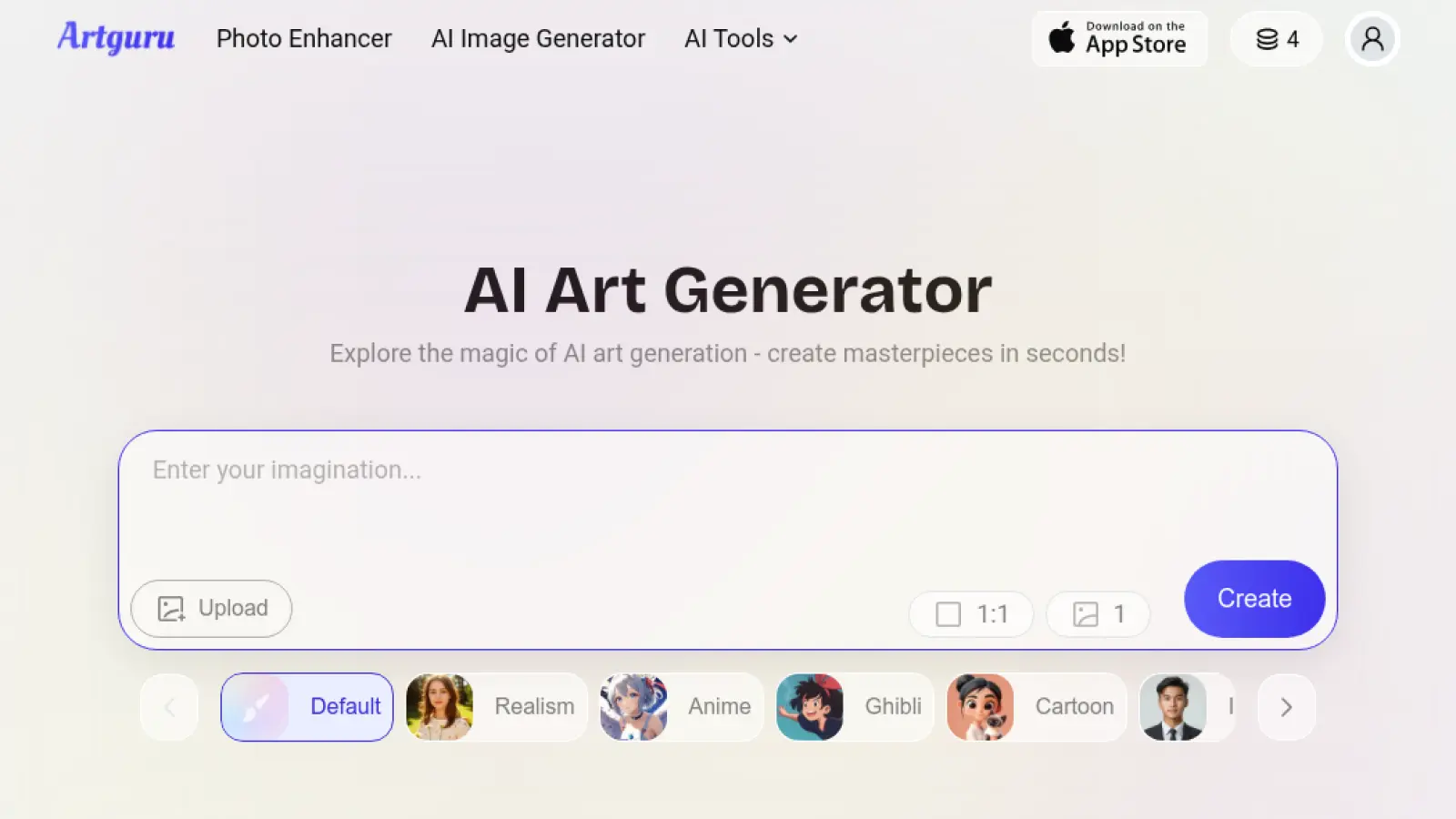 Artguru AI Art Generator: Art, Content Generation AI Tool | Awesome AI Tools