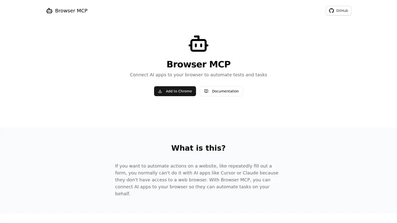 Browser MCP: Web Development AI Tool | Awesome AI Tools