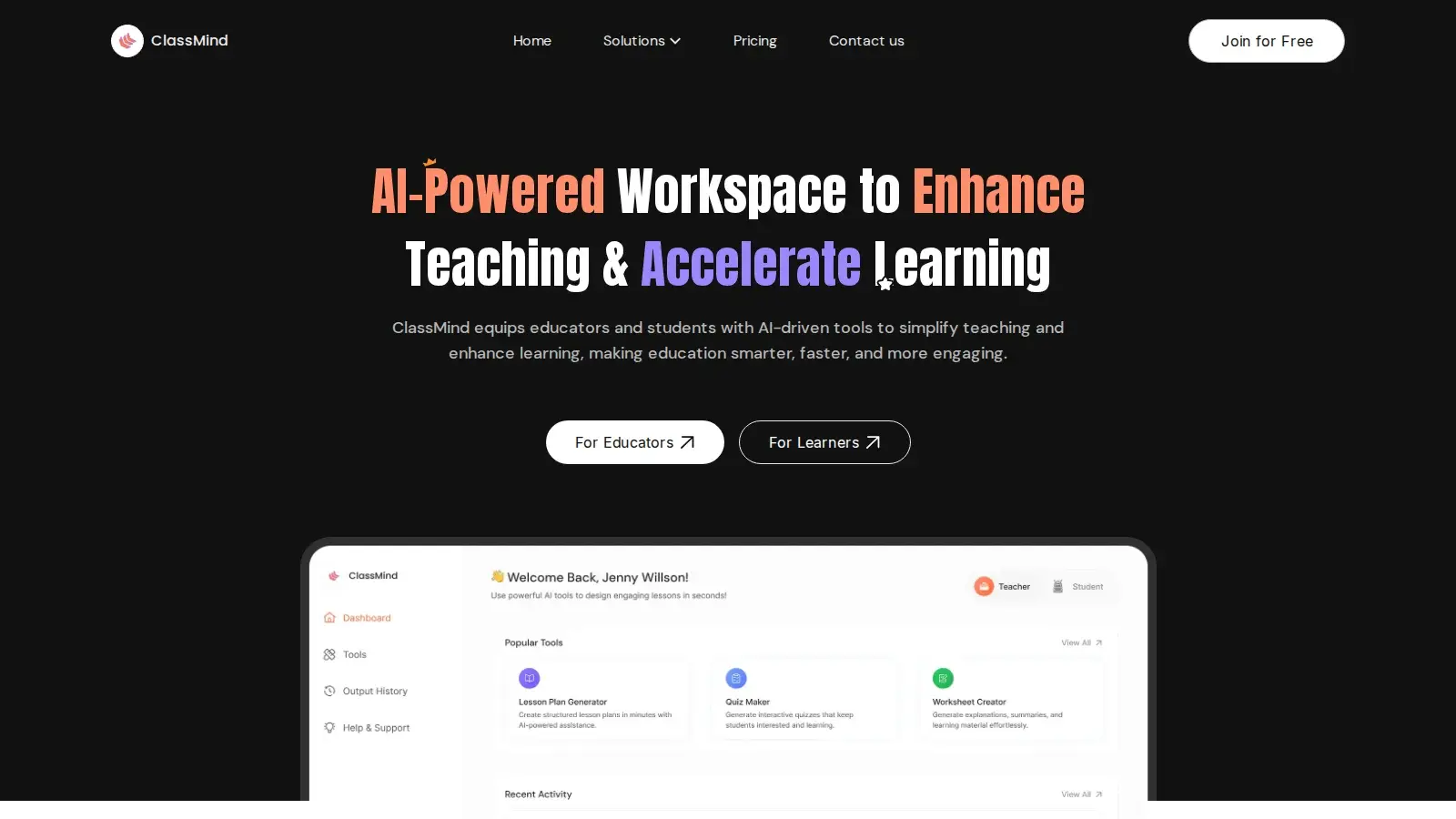 ClassMind: Content Generation AI Tool | Awesome AI Tools