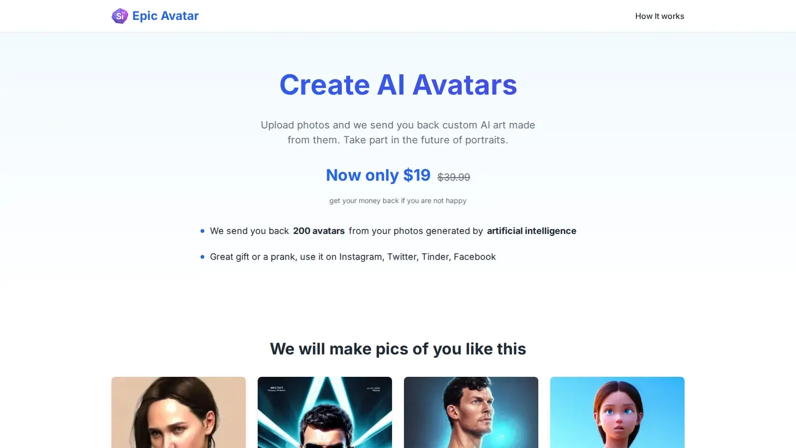 Epic Avatar - AI Avatar Generator: Art, Avatars & Characters AI Tool ...