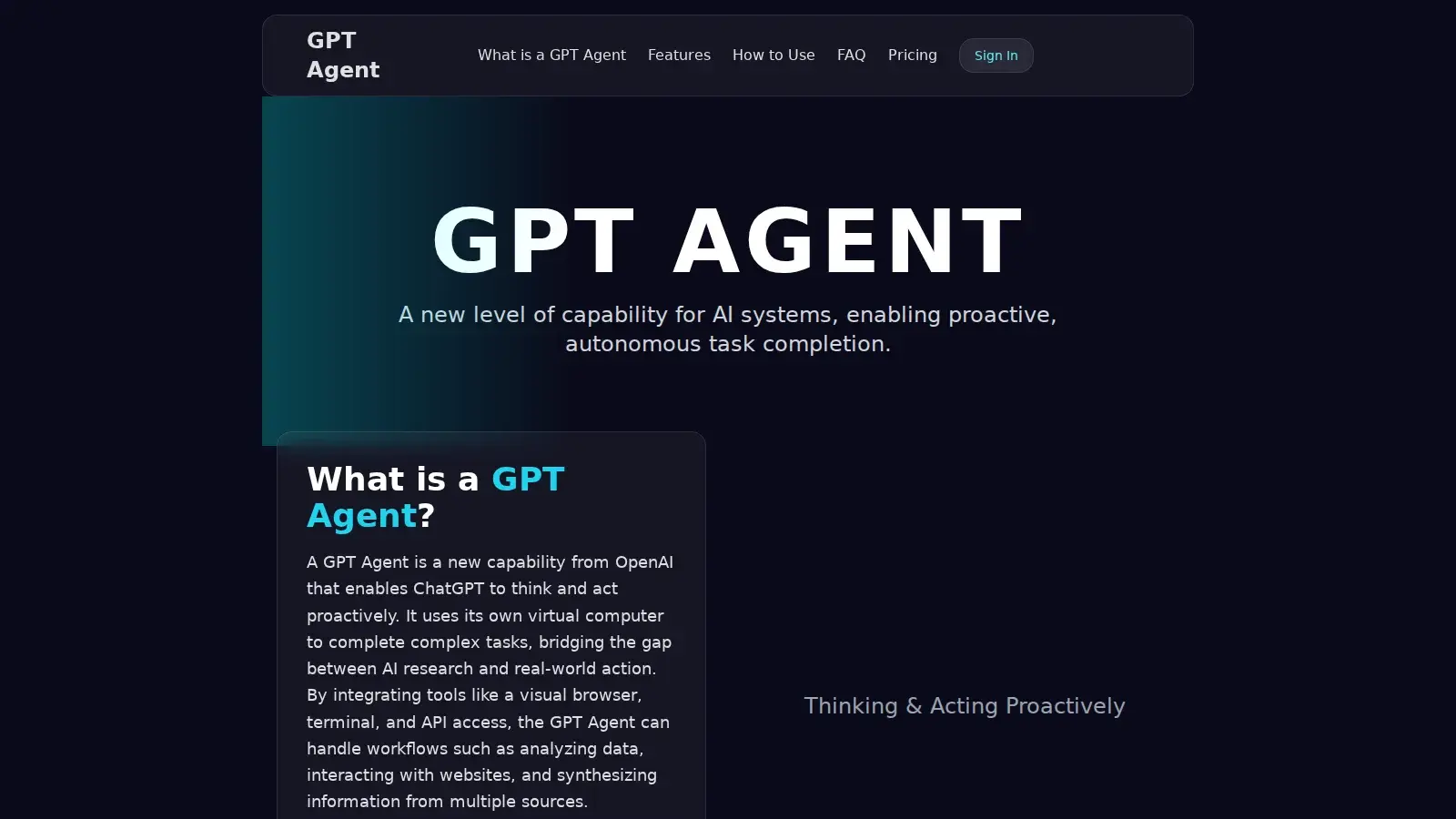GPT Agent AI Tool | Awesome AI Tools