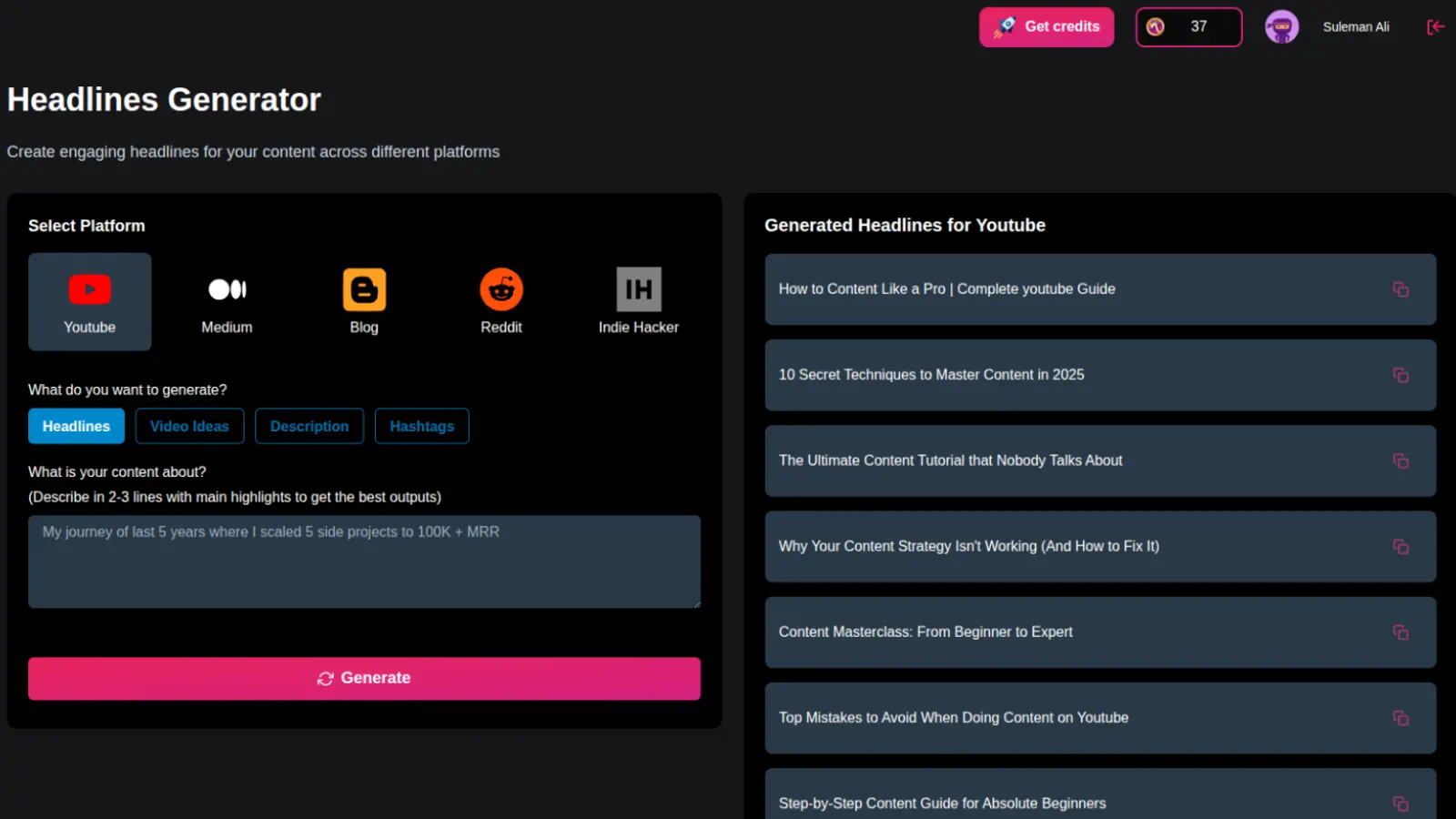 Headlines Generator: Advertising, Content Generation AI Tool | Awesome ...