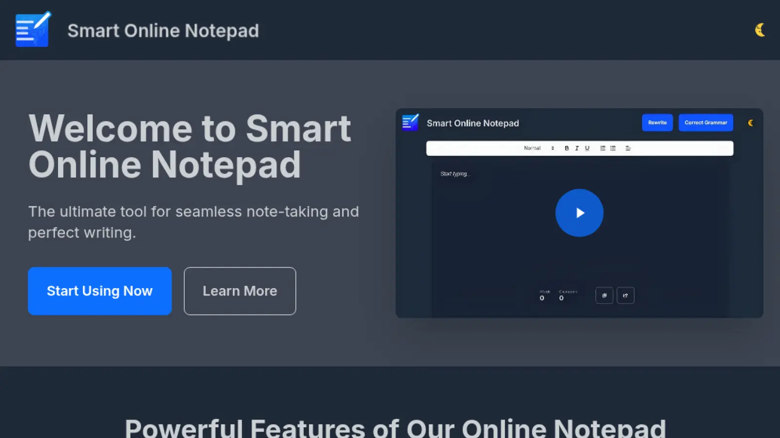 Smart Online Notepad: Content Generation AI Tool | Awesome AI Tools