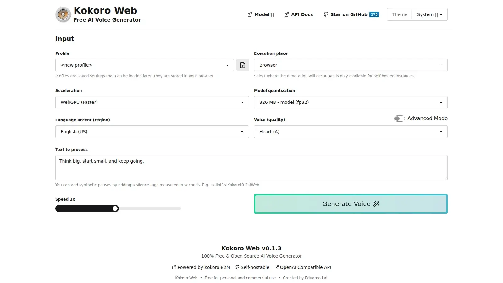 Kokoro Web: Content Generation, Speech Recognition AI Tool | Awesome AI Tools