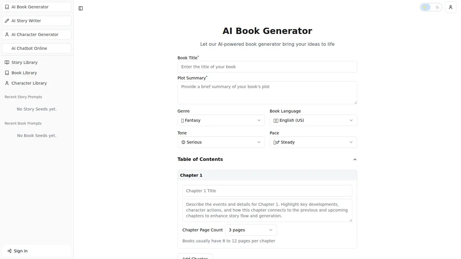 AI Book Generator: Content Generation AI Tool | Awesome AI Tools