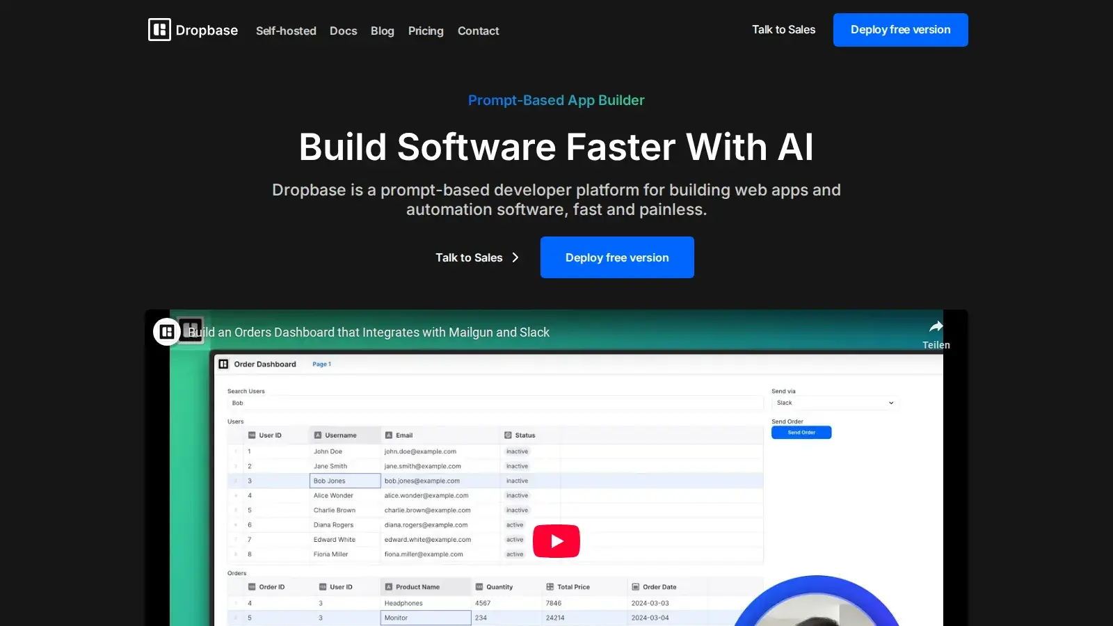 Dropbase AI: APIs, Web Development AI Tool | Awesome AI Tools