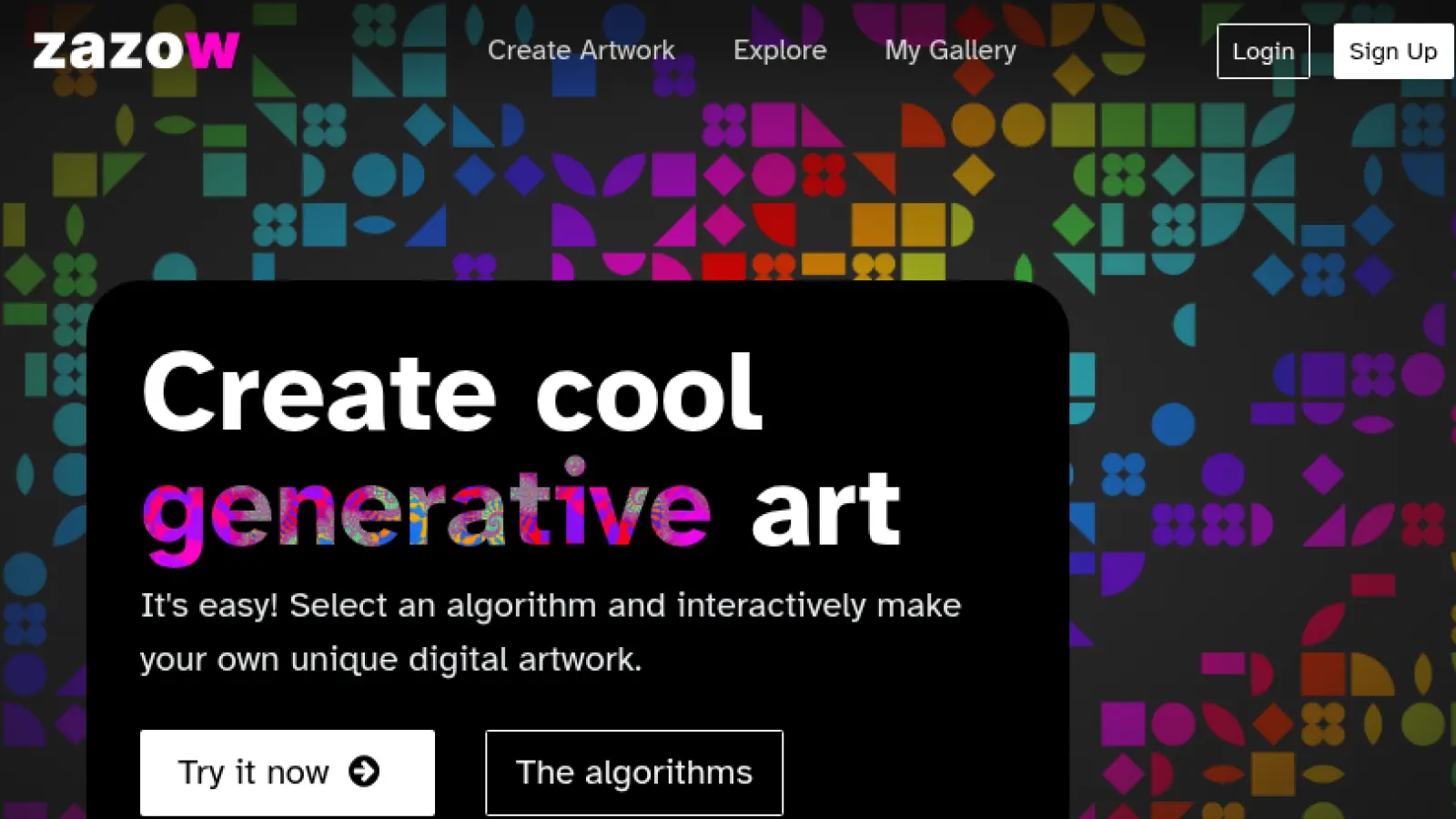 Zazow Algorithmic Generative Art: Art, Content Creators AI Tool ...